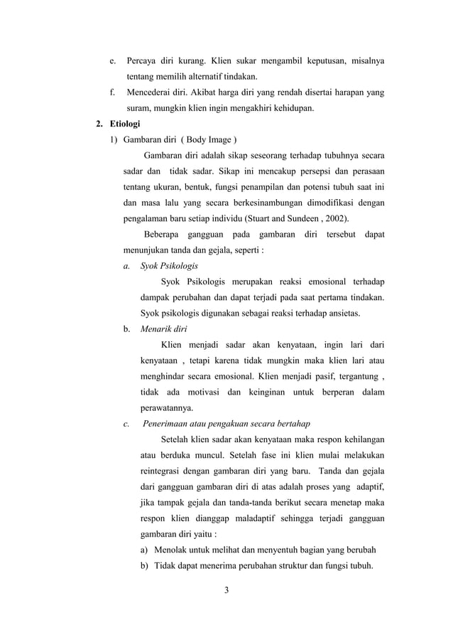 laporan pendahuluan harga diri rendah | DOC