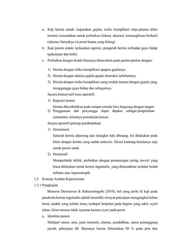 lp HERNIA keperawatan medical bedah stase | DOCX