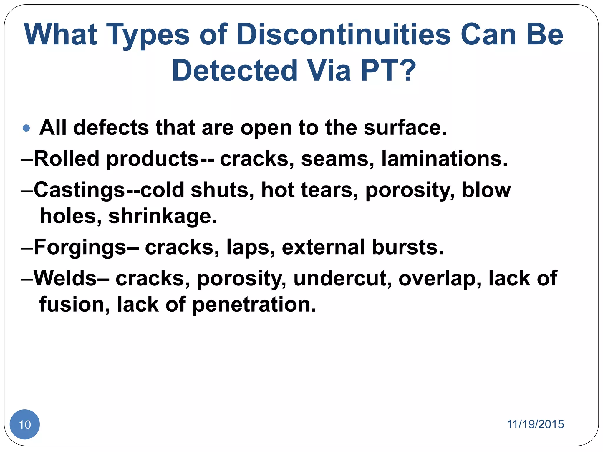 LIQUID PENETRANT INSPECTION | PPTX
