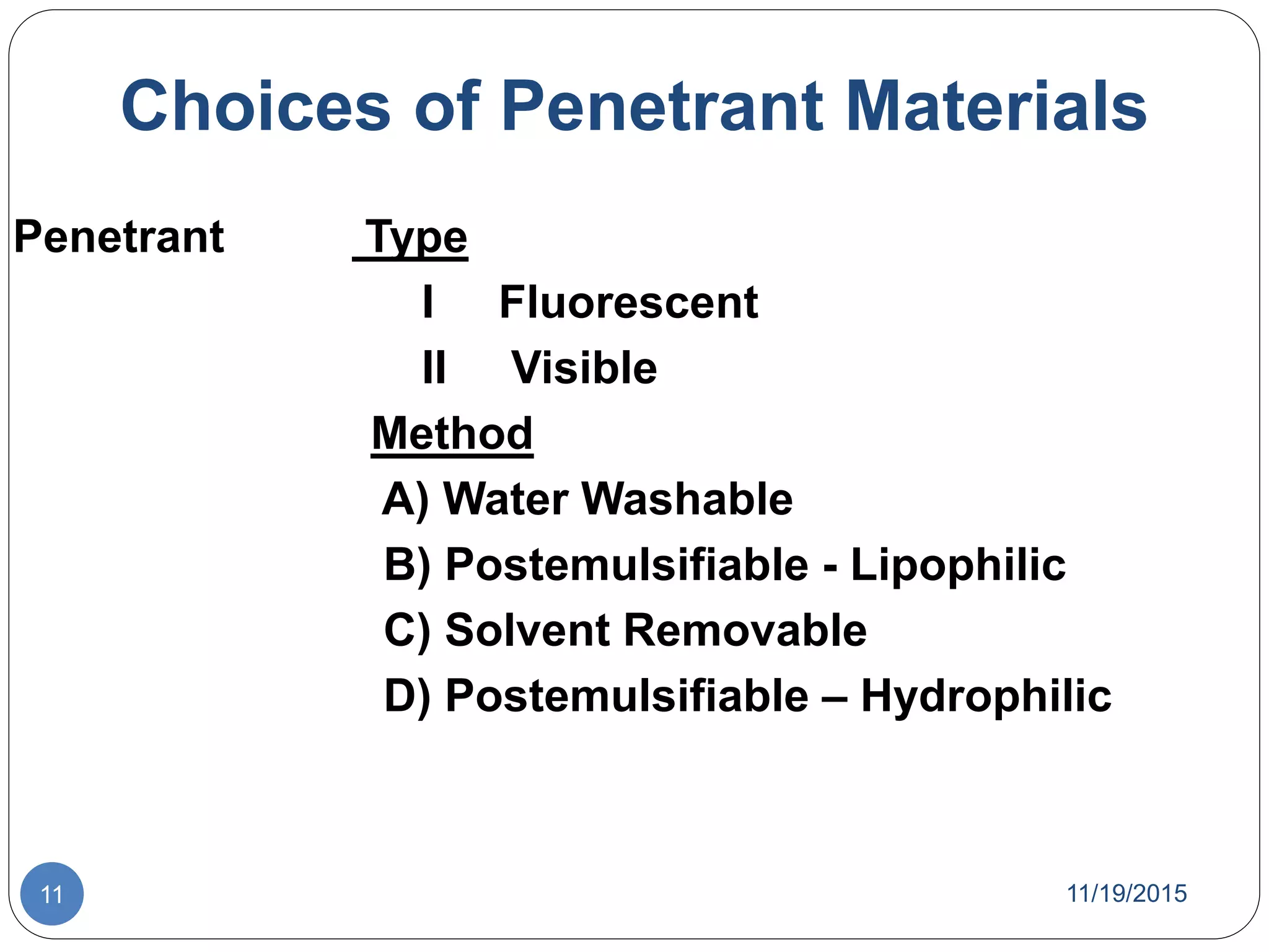 LIQUID PENETRANT INSPECTION | PPTX