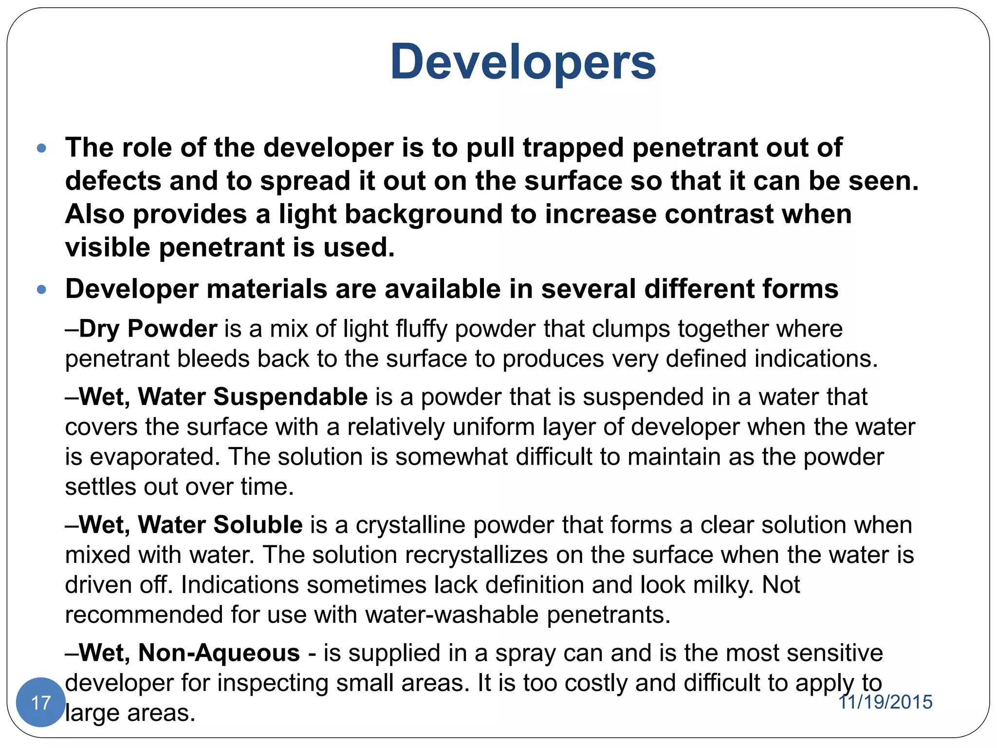 LIQUID PENETRANT INSPECTION | PPTX