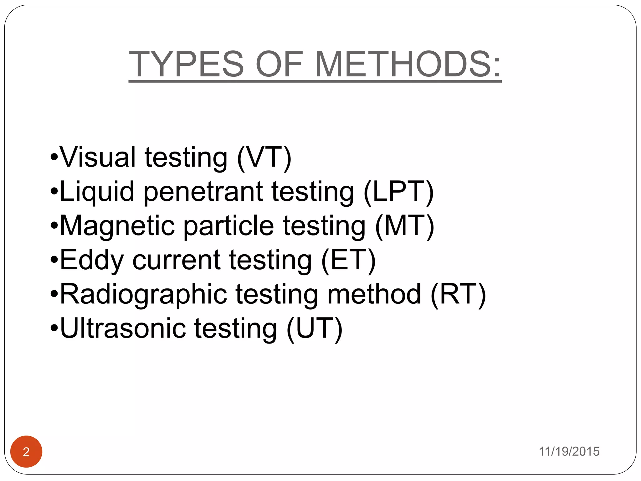 LIQUID PENETRANT INSPECTION | PPTX