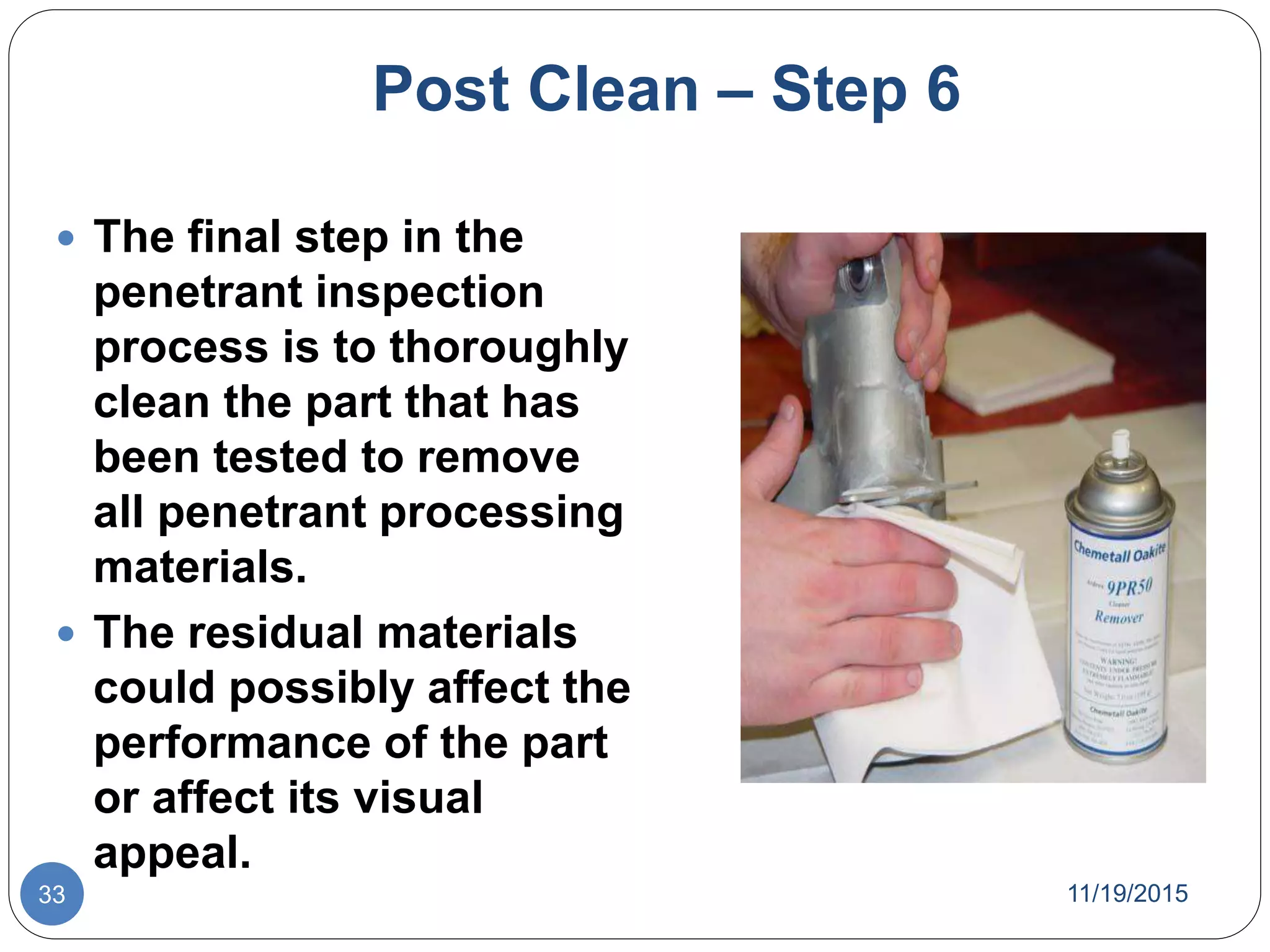 LIQUID PENETRANT INSPECTION | PPTX