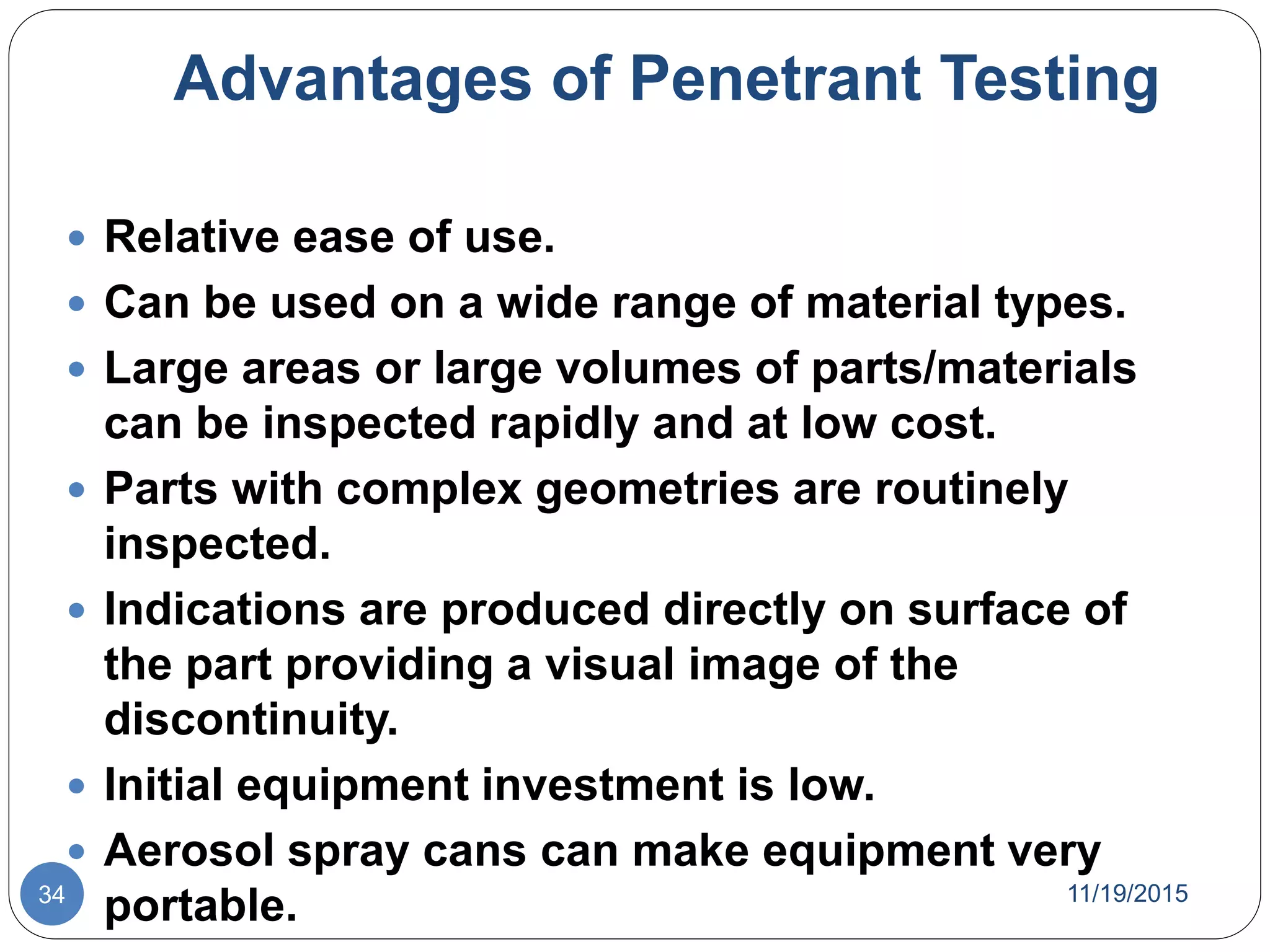 LIQUID PENETRANT INSPECTION | PPTX