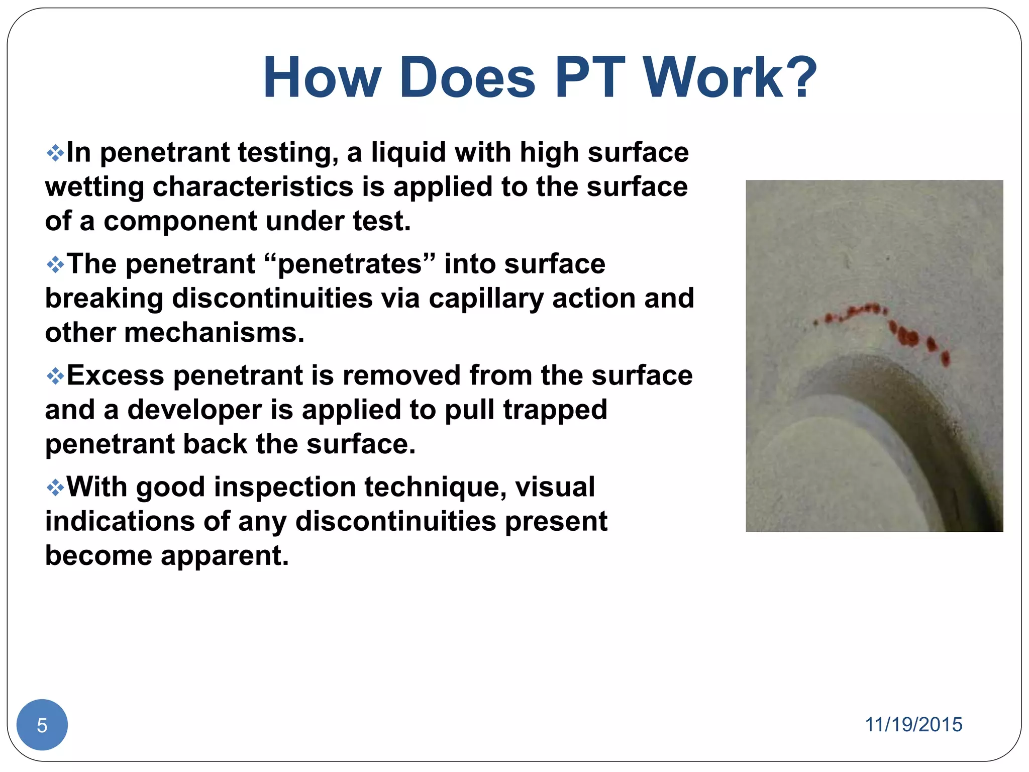 LIQUID PENETRANT INSPECTION | PPTX