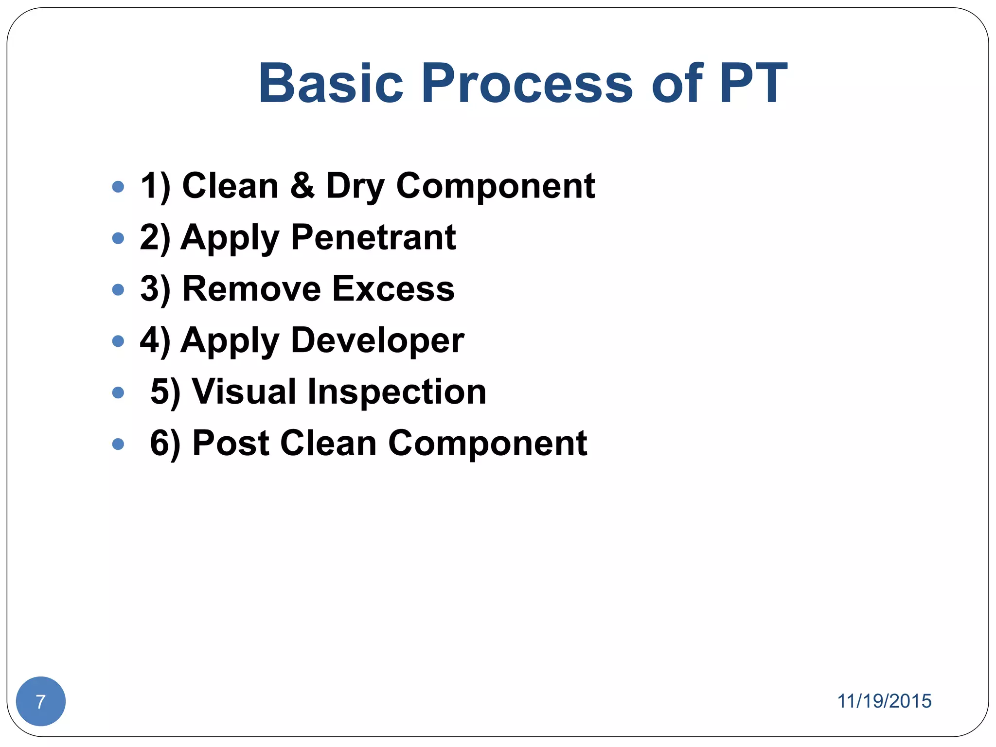 LIQUID PENETRANT INSPECTION | PPTX