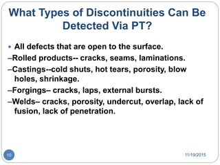LIQUID PENETRANT INSPECTION | PPTX