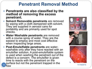 LIQUID PENETRANT INSPECTION | PPTX