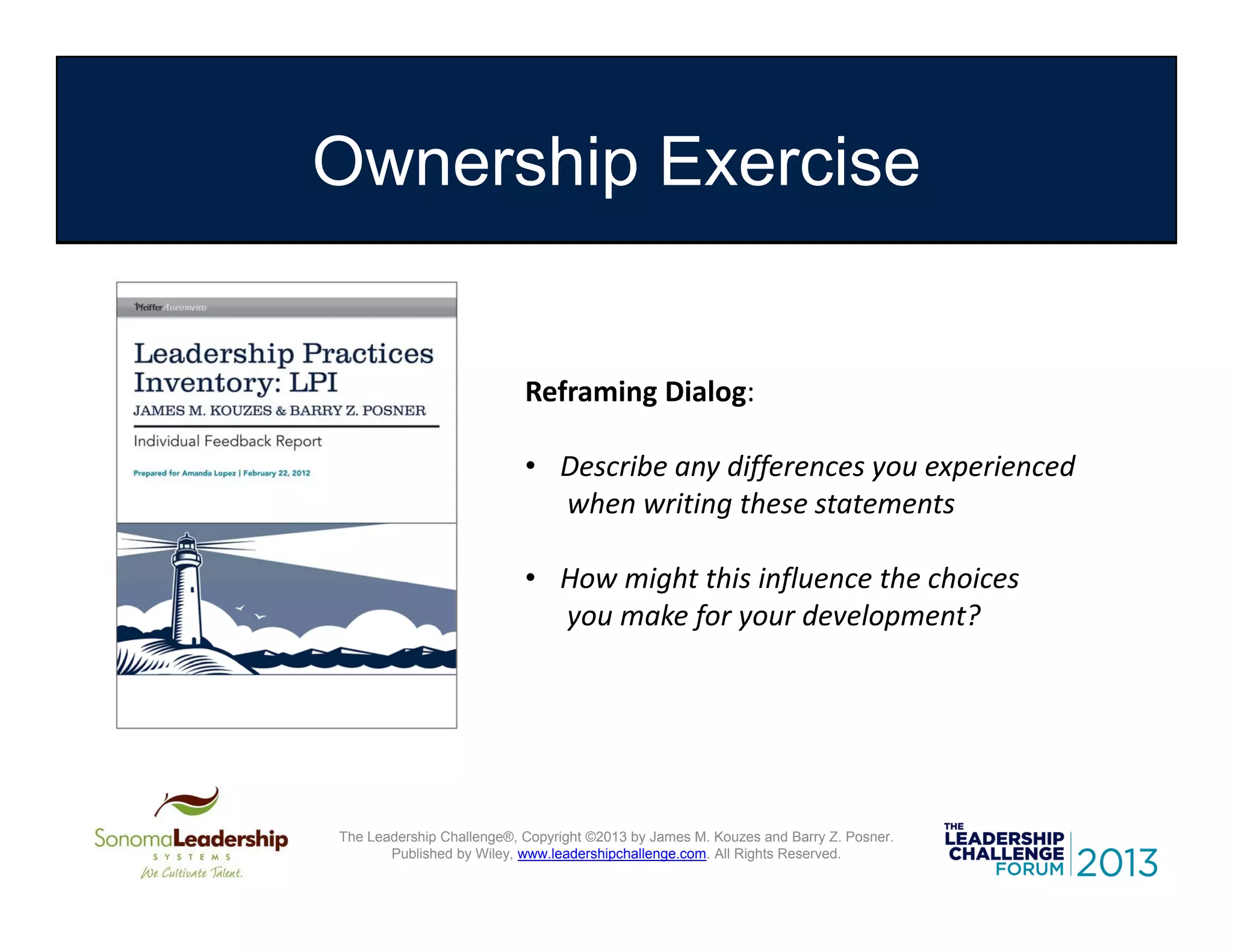 Creating a Leadership Development Plan with The Leadership Practices ...