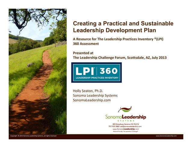Creating a Leadership Development Plan with The Leadership Practices ...