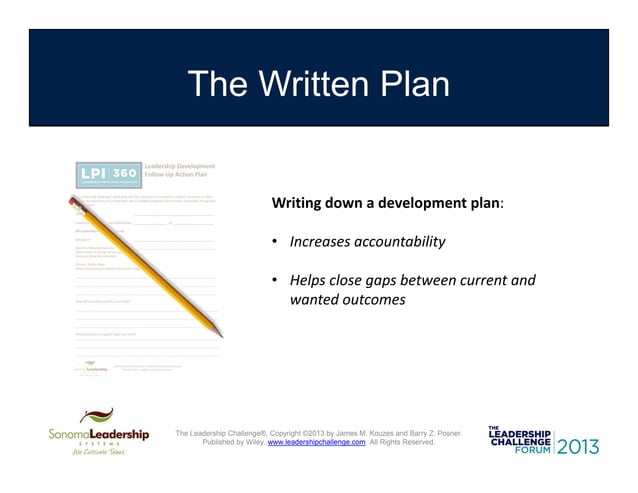 Creating a Leadership Development Plan with The Leadership Practices ...