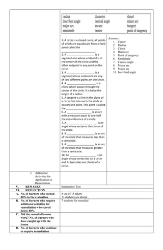 Lesson Plan Mathematics for Grade 7 Week 2 | DOCX