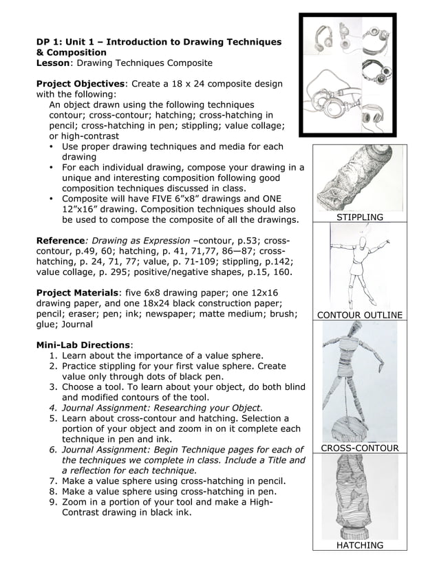 Lp introduction draw_techniques | PDF | Drawing and Sketching | Arts ...