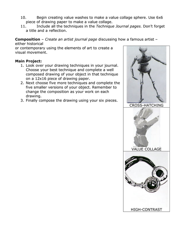 Lp introduction draw_techniques | PDF | Drawing and Sketching | Arts ...