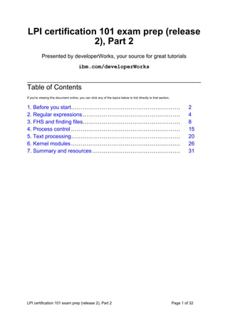Lpi Part 2 Basic Administration | PDF