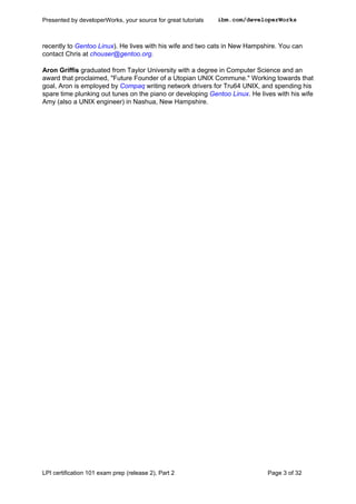 Lpi Part 2 Basic Administration | PDF