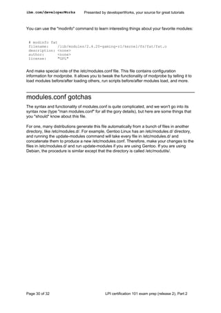 Lpi Part 2 Basic Administration | PDF | Operating Systems | Computer Software and Applications