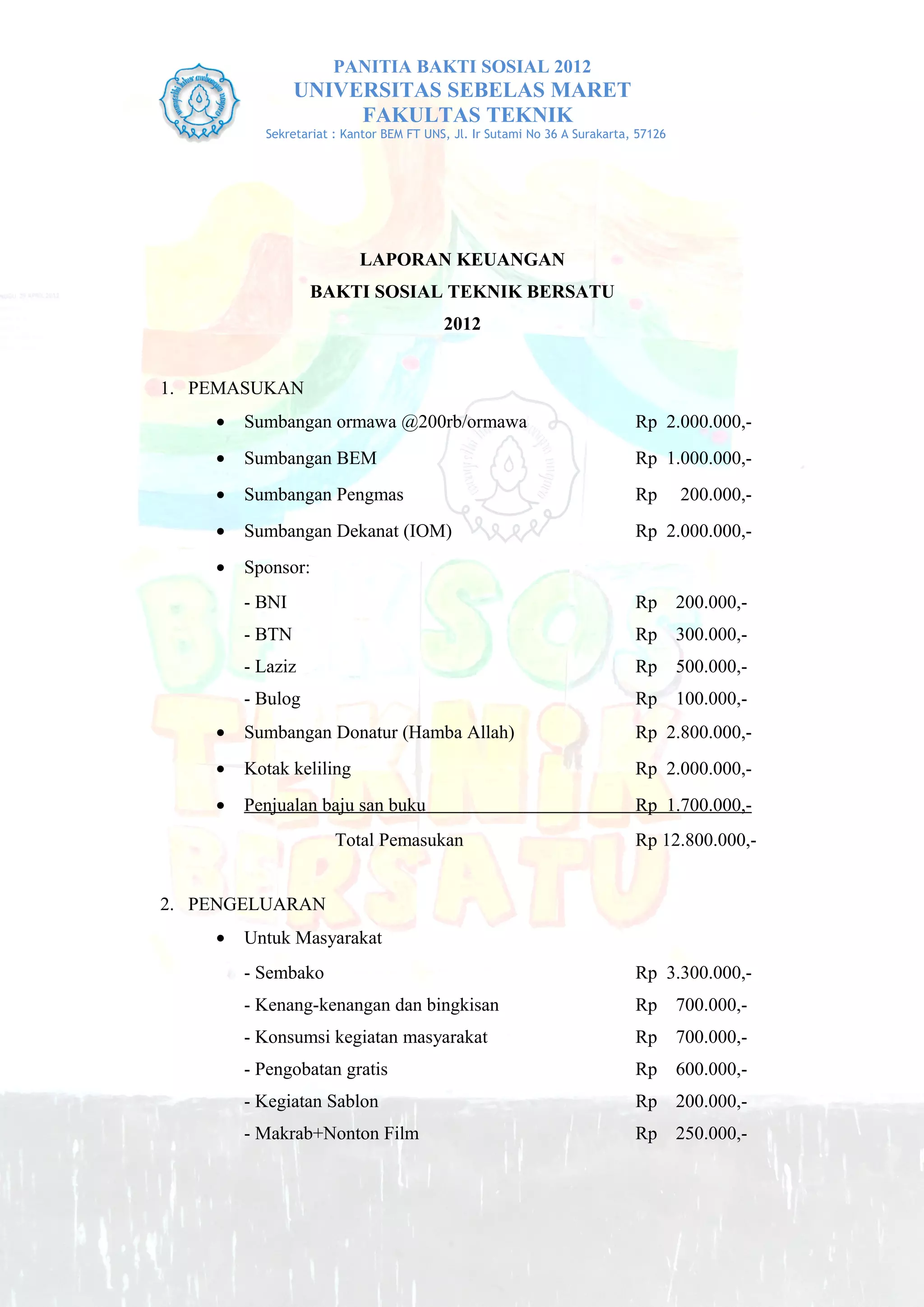 Lpj baksos-2012 | PDF