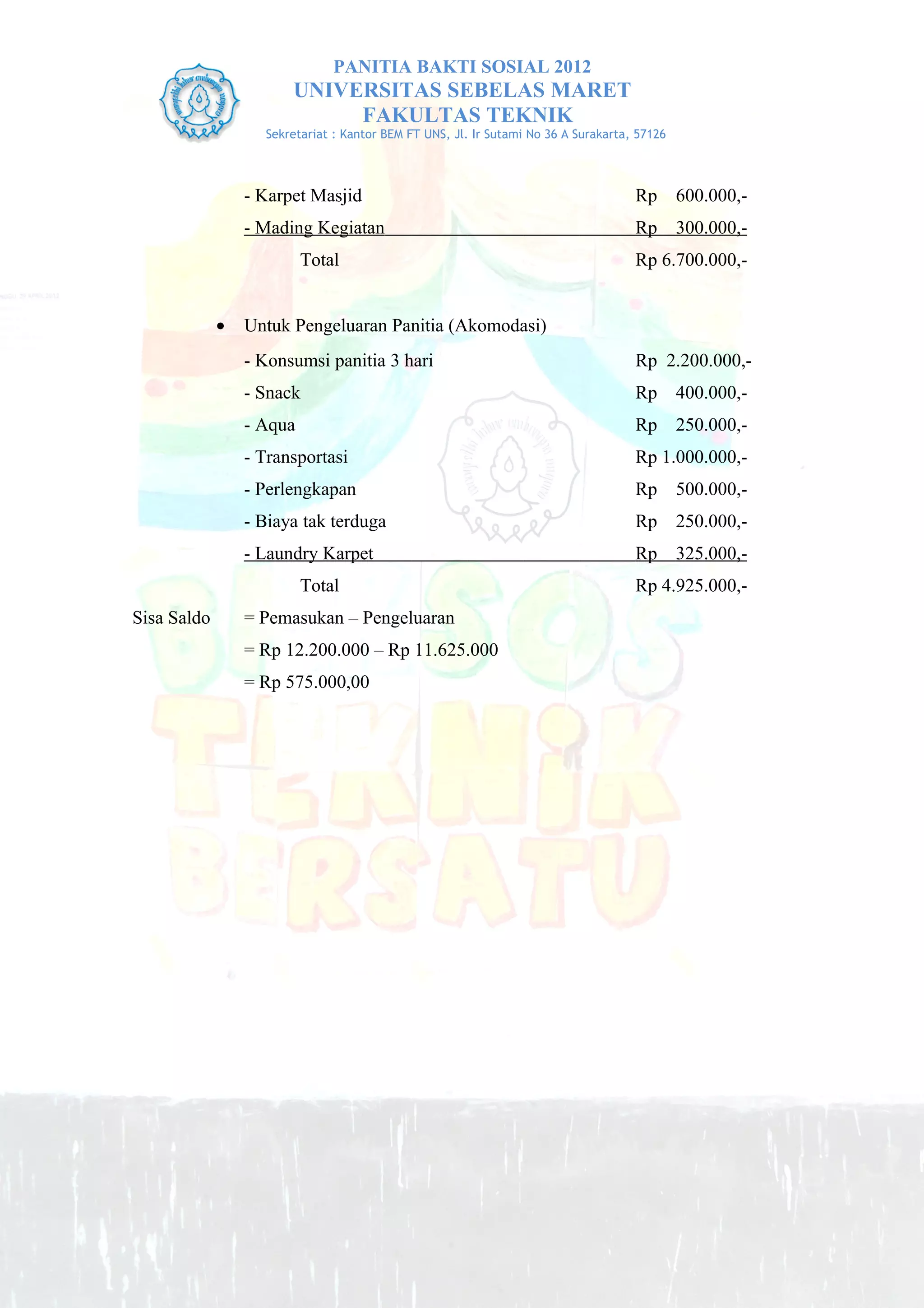 Lpj baksos-2012 | PDF