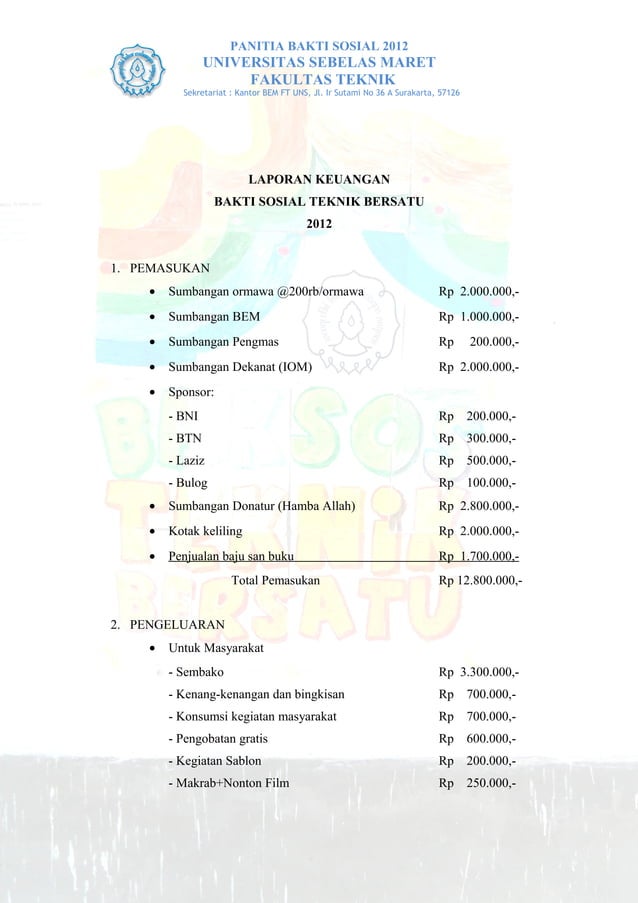 Lpj baksos-2012 | PDF