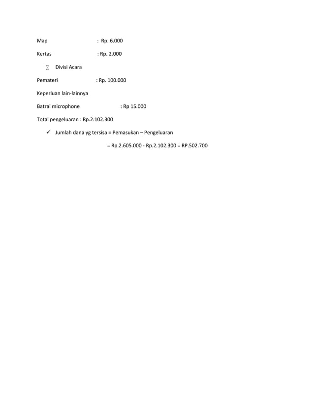 LPJ Bendahara Dana Kegiatan Tahun 2017 | PDF