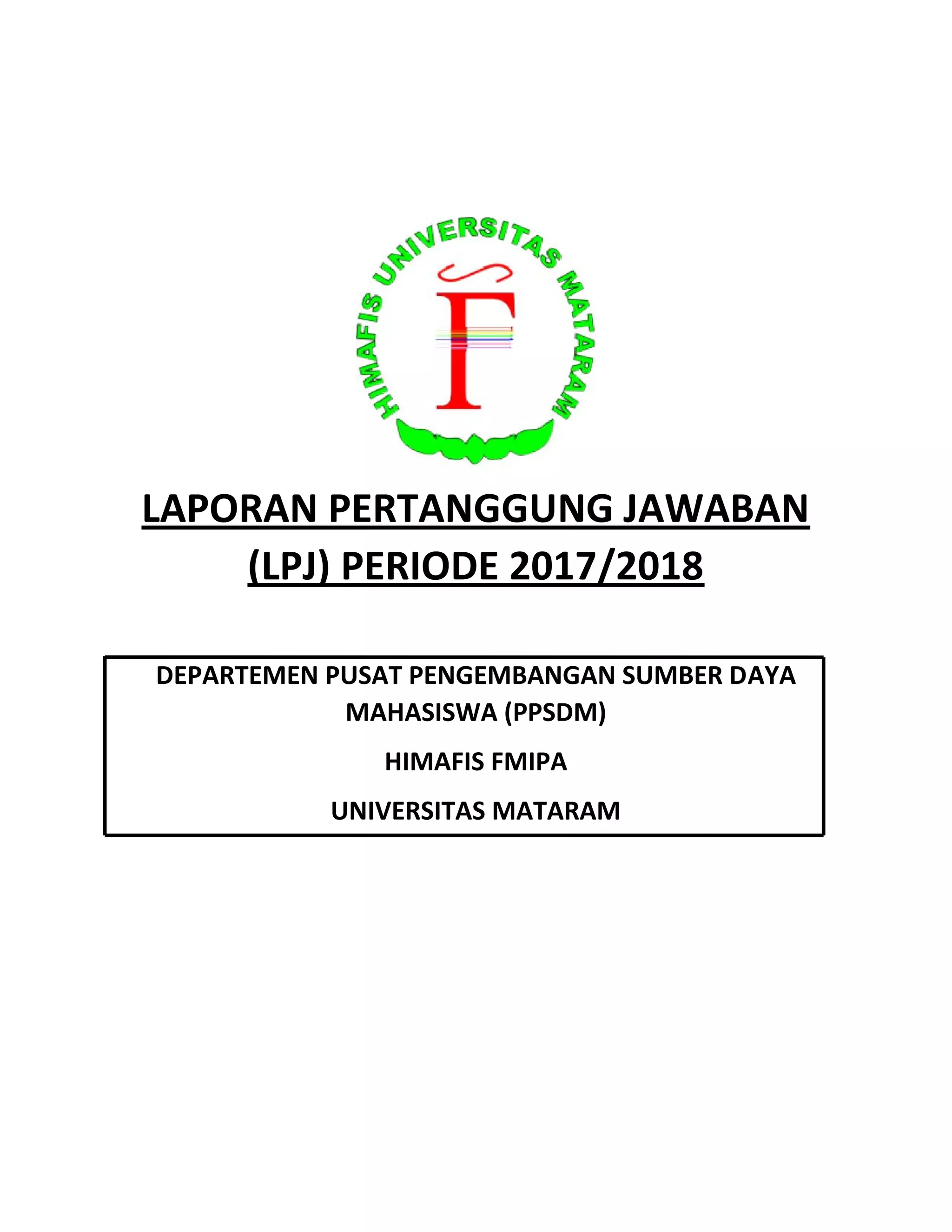 LPJ PPSDM Periode 2017/2018 | PDF