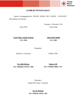 Lpj donor darah | DOCX