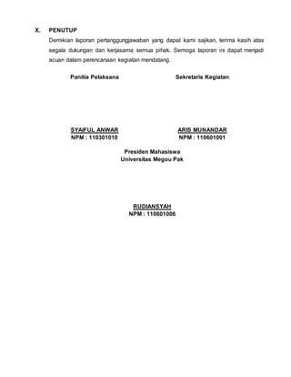 laporan pertanggung jawaban ldk | DOCX