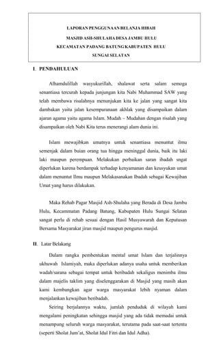 Lpj masjid ash sholaha fixxx | PDF