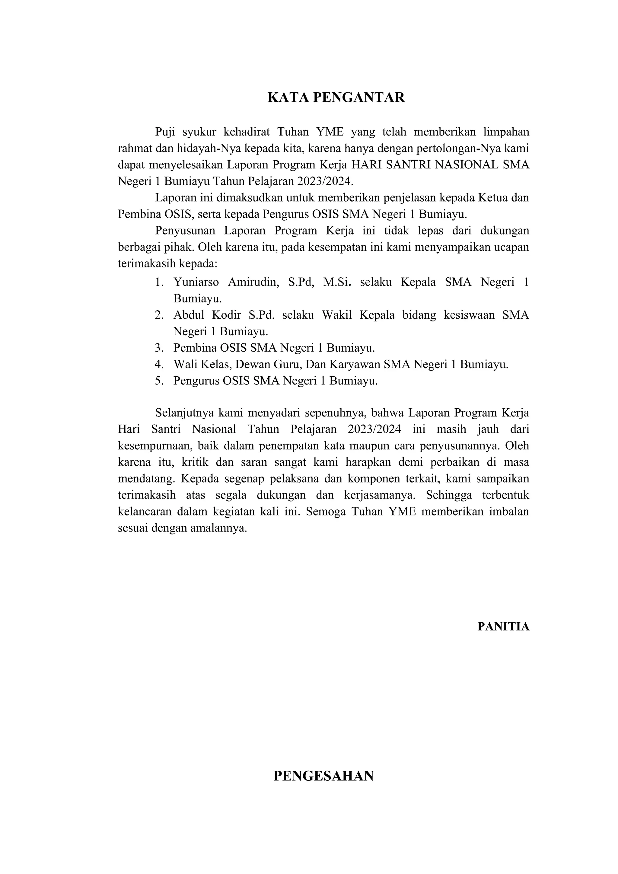 LPJ POSDAB AKRE laporan pertangung jawabn | DOCX