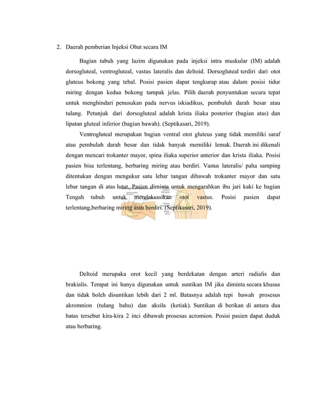 laporan pendahuluan KDPK Injeksi intra muskular | DOCX