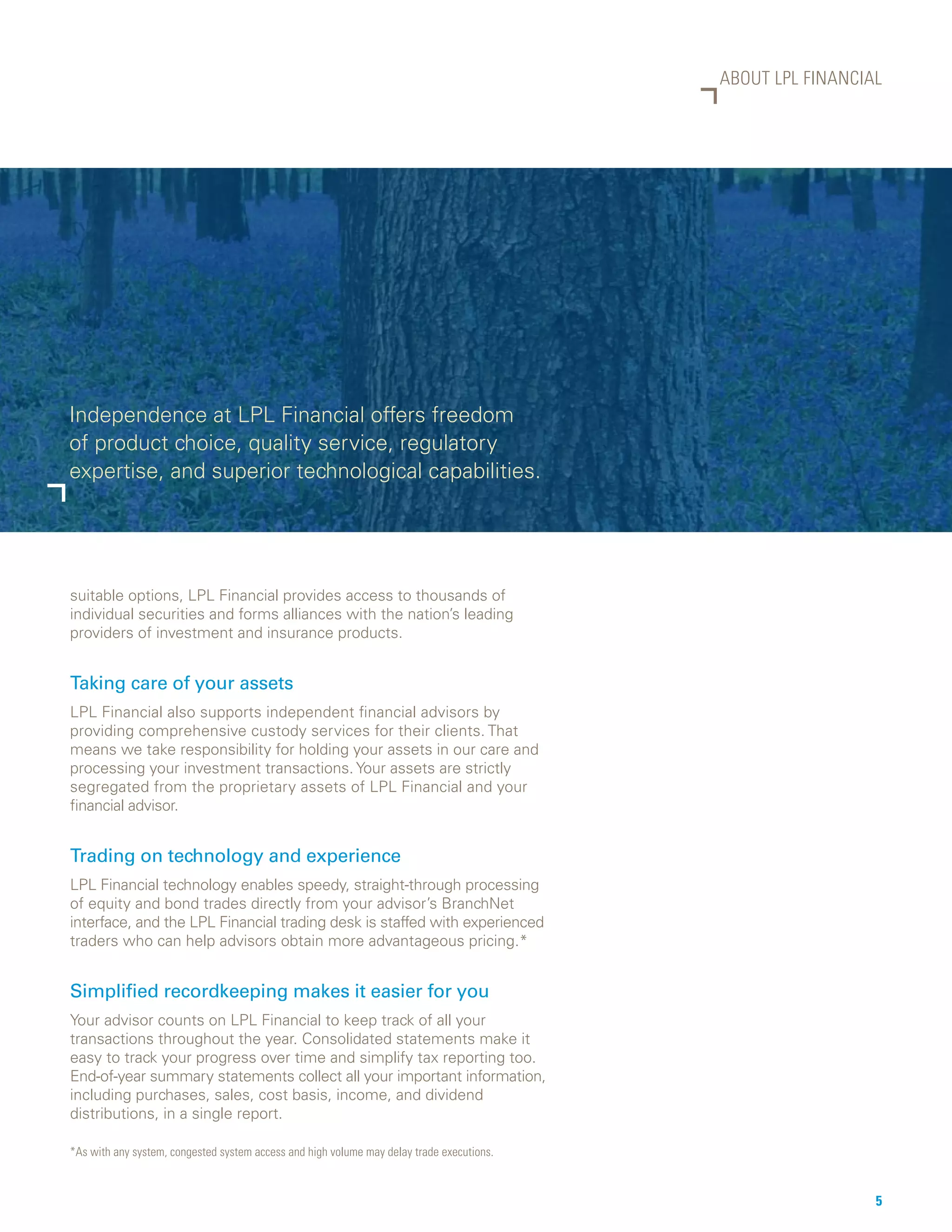 LPL Capabilities Brochure | PDF