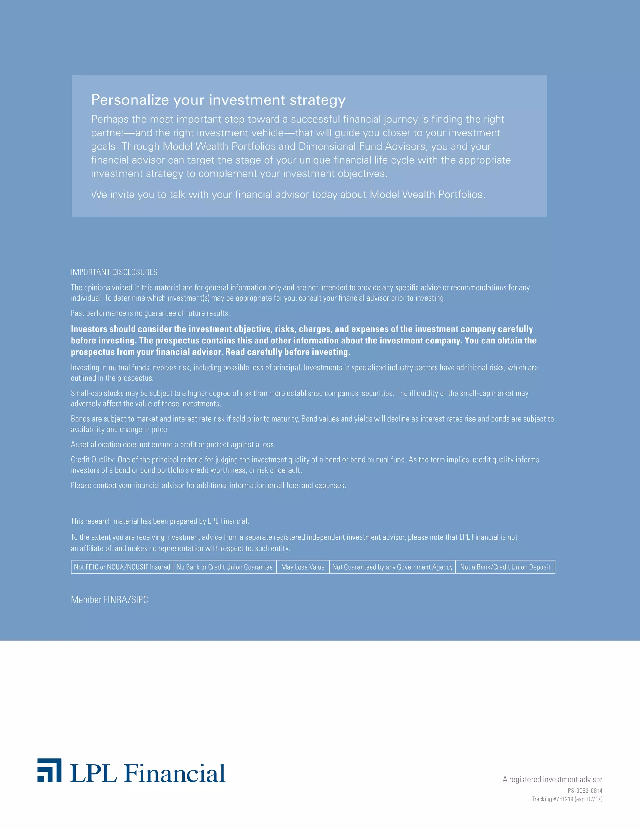 LPL Financial Wealth Portfolio | PDF