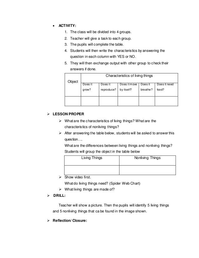 Grade 3 Lesson Plan Living And Nonliving Things grade-3-lesson-plan-living-and-nonliving-things