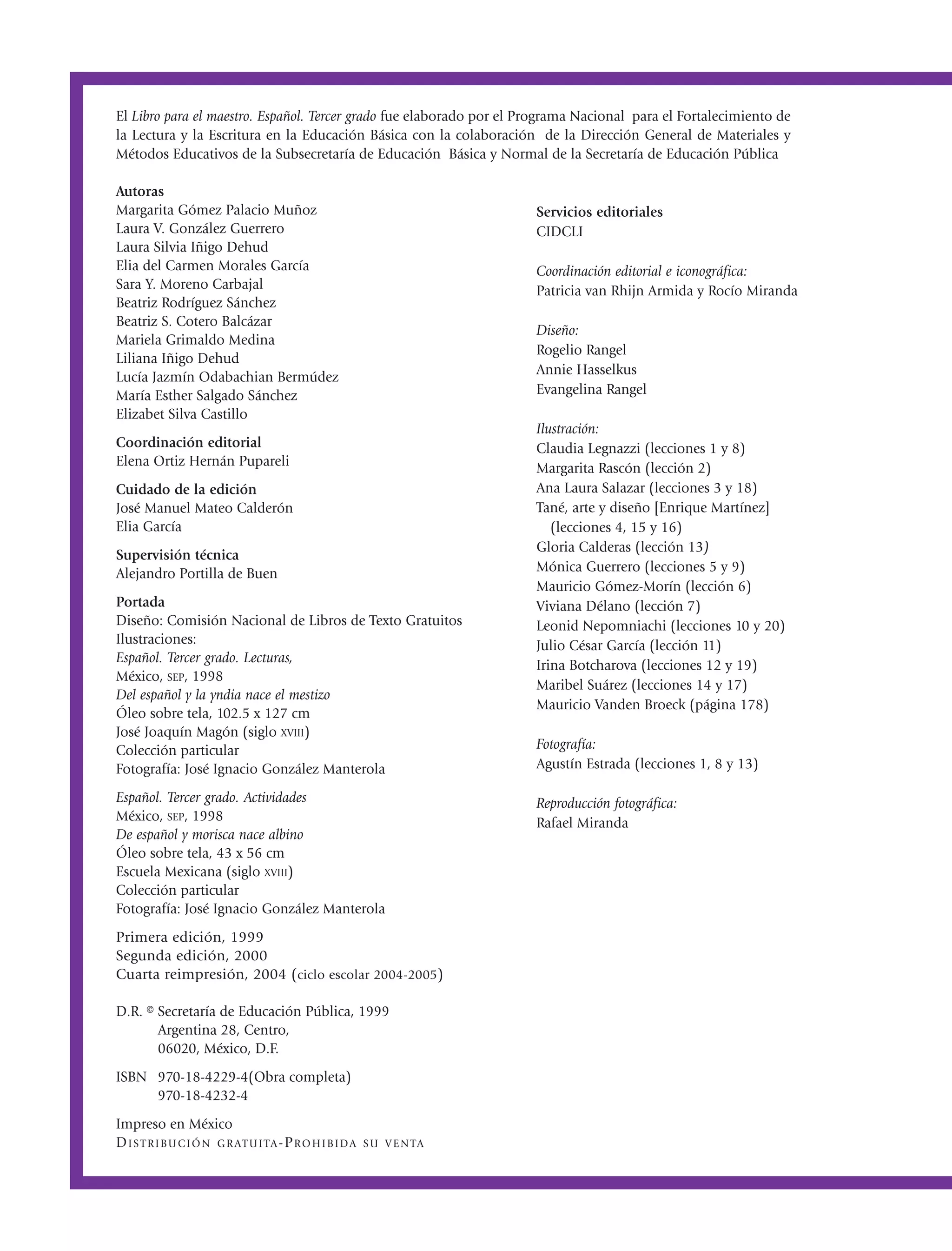 Libro para el maestro Espanol 3er grado primaria | PDF