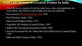 different laws (act) related to Livestock products | PPTX