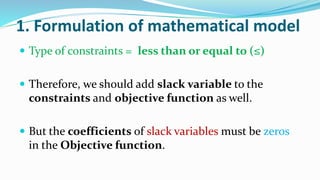 Lp model, simplex method | PPTX