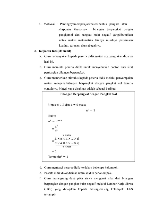 Lpm pangkat nol dan pangkat bulat negatif | DOCX