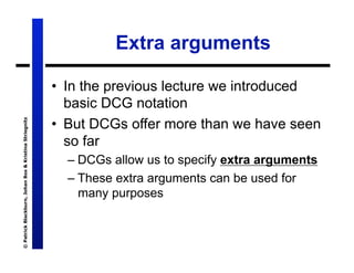 Lecture 8: More DCGs | PPT