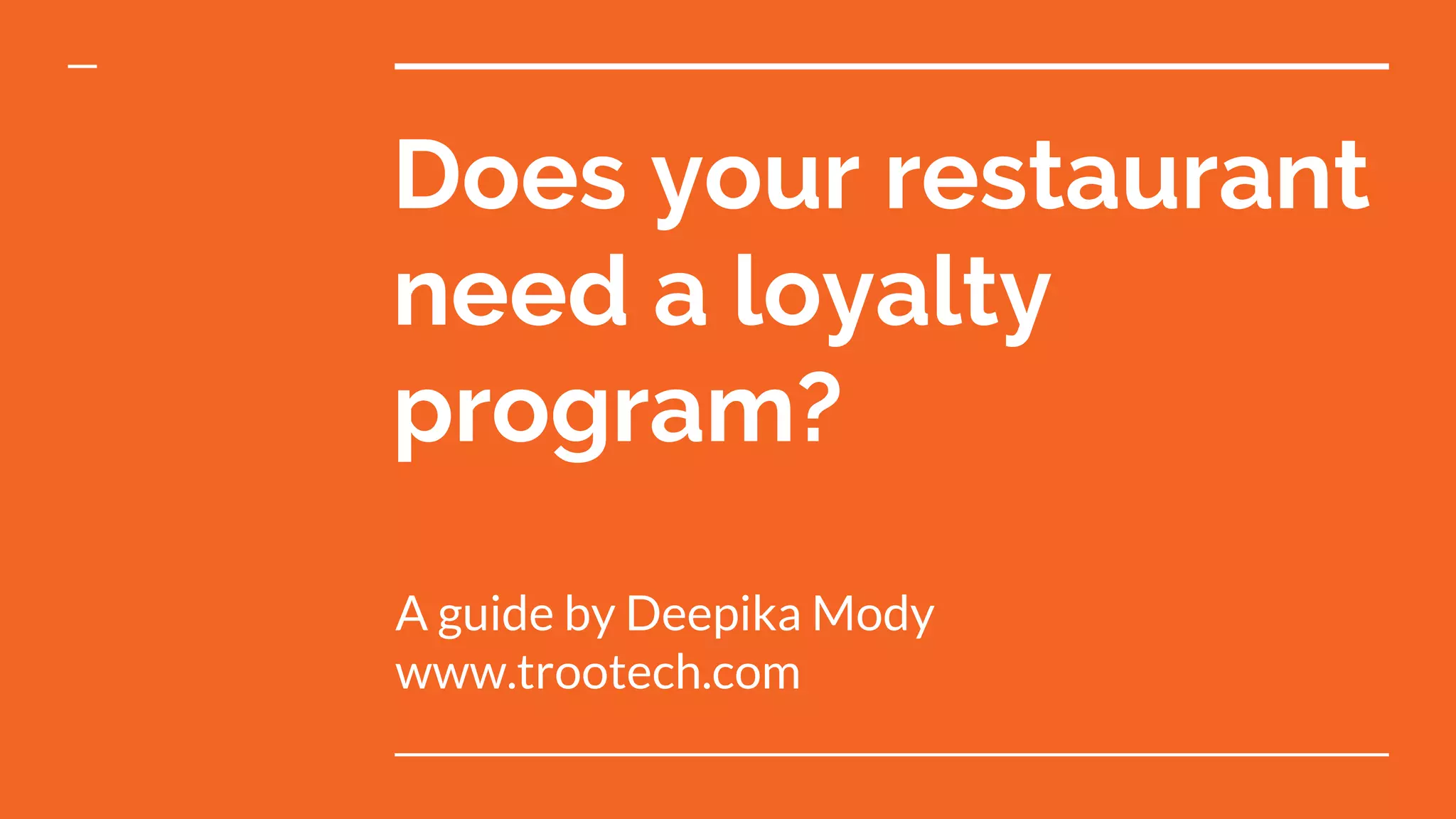 Restaurant loyalty program | PPT