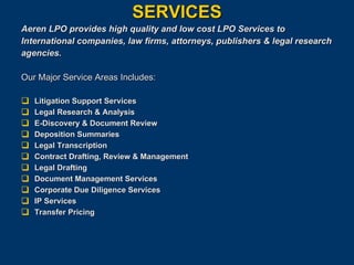 Legal Process Outsourcing | PPS
