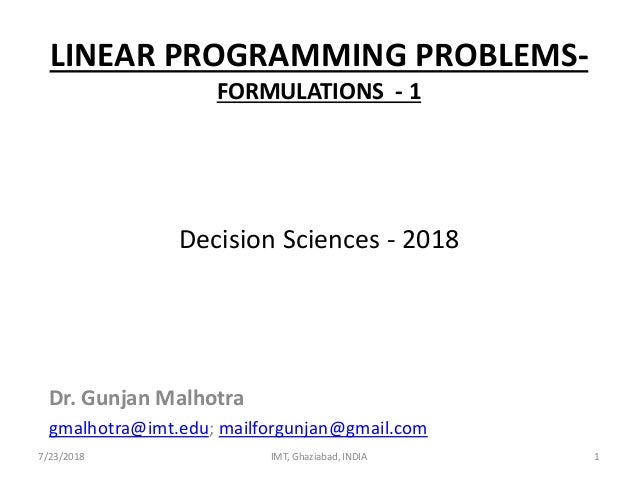 Lpp Formulations 2018 1