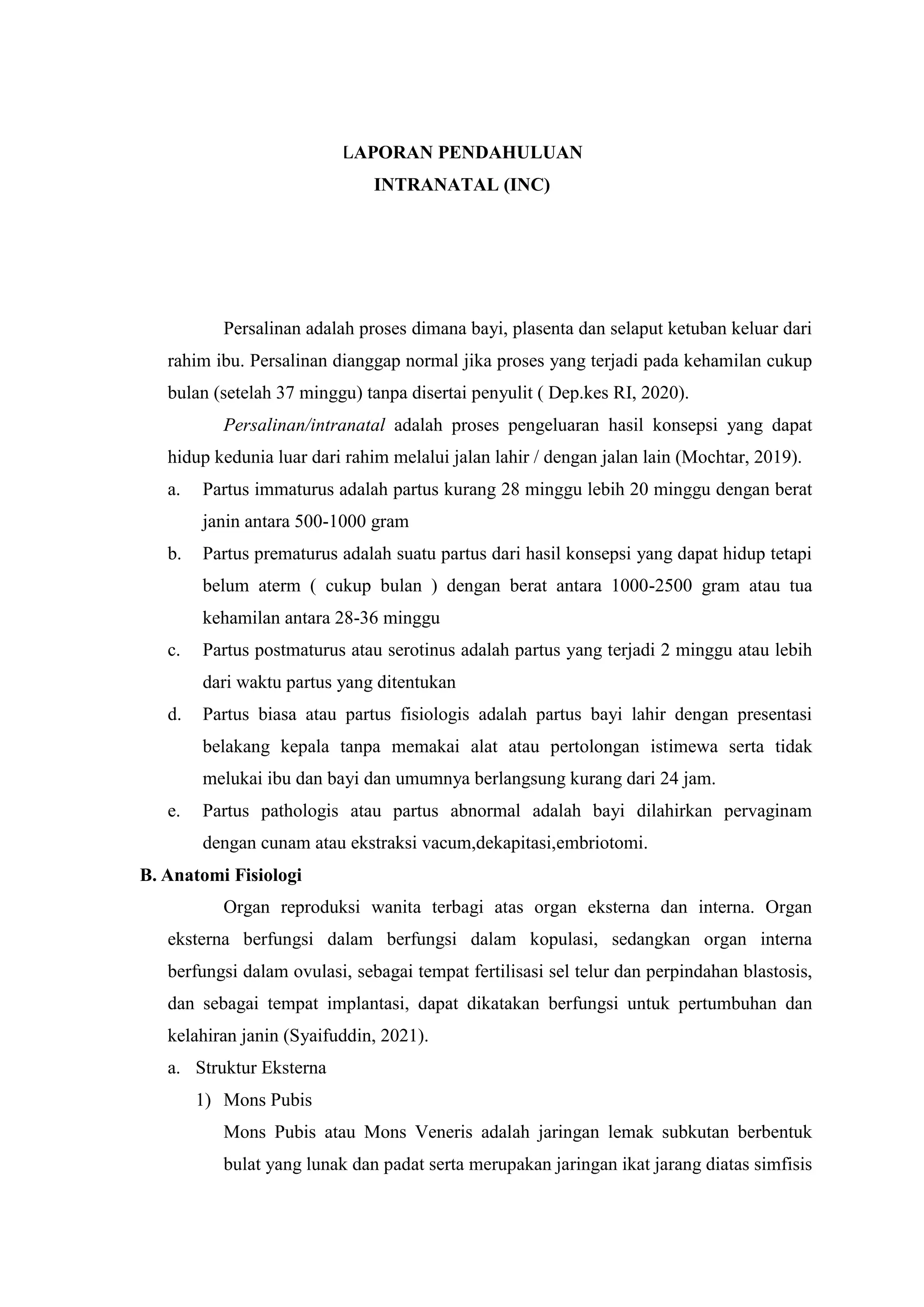 Lp persalinan normal maternitas keperawatan | DOCX