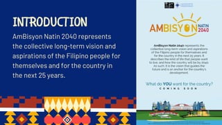 AMBISYON NATIN 2040 - PHILIPPINES' VISION | PDF