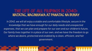 AMBISYON NATIN 2040 - PHILIPPINES' VISION | PDF
