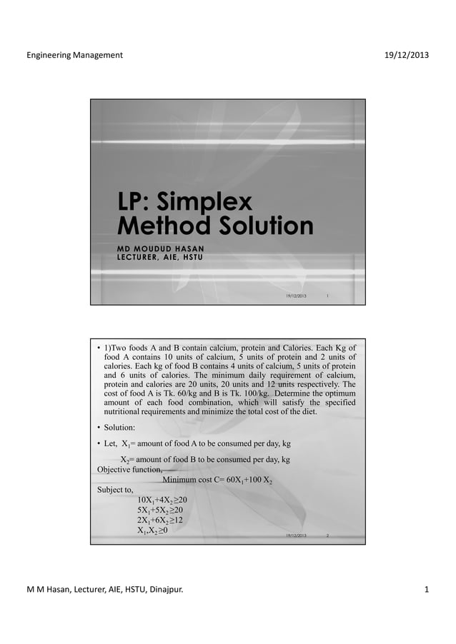 Lp problem | PDF