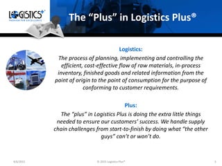 Logistics Plus - Project Cargo Logistics | PPT
