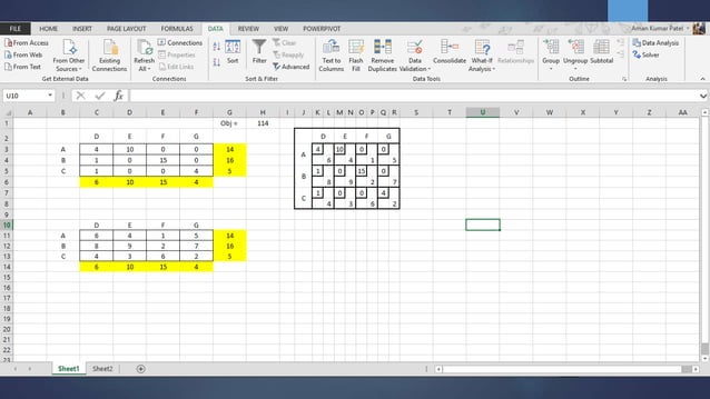 Lpp Using Excel Solver Pptx Computer Software And Applications Computing