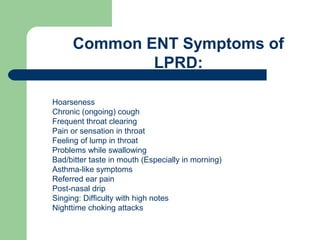 Laryngopharyngeal Reflux | PPT