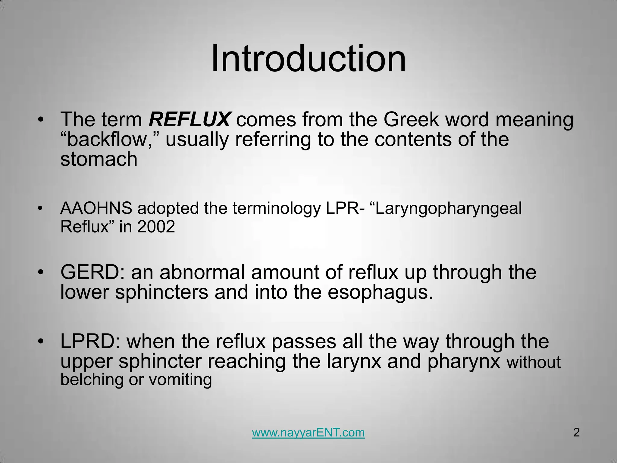 LPR Laryngopharyngeal Reflux | PPTX